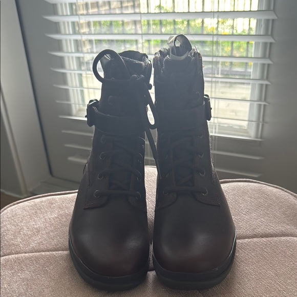 UGG | Shoes | Ugg Brown Combat Moto Boots With Rugged Design | Poshmark
